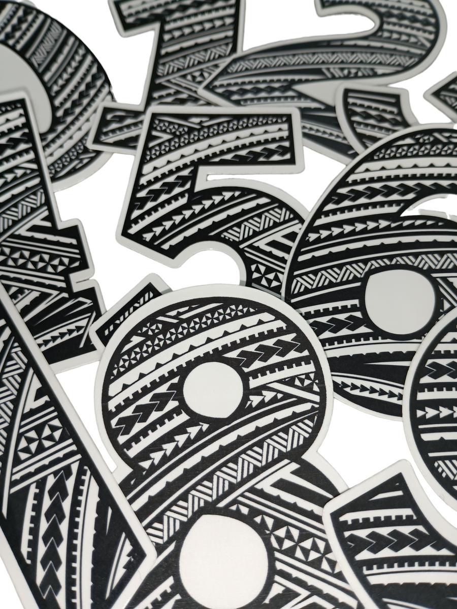 Numbers "0 to 9" Tribal Vinyl Sticker Bundle 2 x 3 (10 Numbers ...